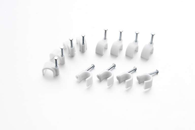 BG Electrical Round Cable Clips, Pack of 50, White, 6 mm | Hotukdeals