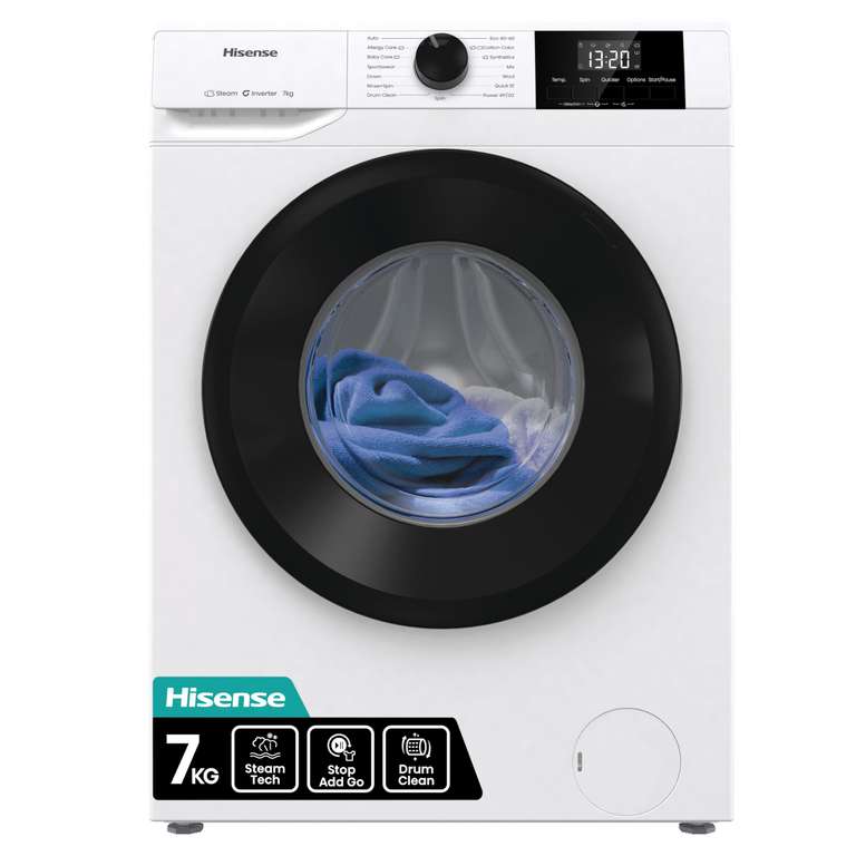 Hisense WF1G7021BW Freestanding 7 KG Washing Machine £199 at Amazon ...