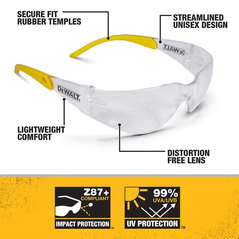 DEWALT DPG54-1D PROTECTOR Clear High Performance Lightweight Protective ...