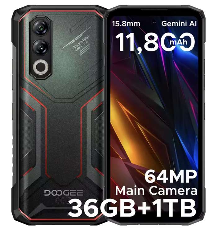 DOOGEE Blade20 Max Rugged Phone 6.6 11800mAh AI 64MP – at AliExpress UK ...