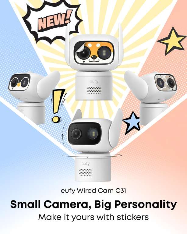 eufy Wired Cam C31 360° Pan/Tilt Outdoor Security Camera £34.99 ...