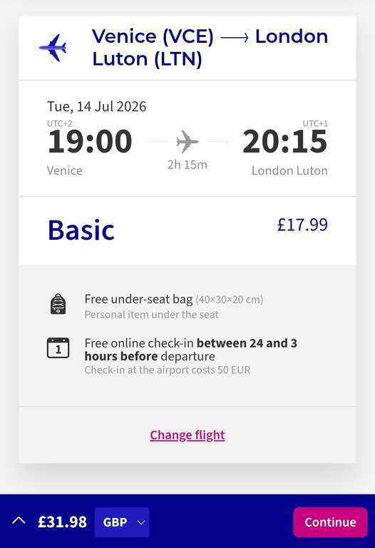 7-14 July Venice Return Flights from Luton (Wizz Air) 31.98 - at ...