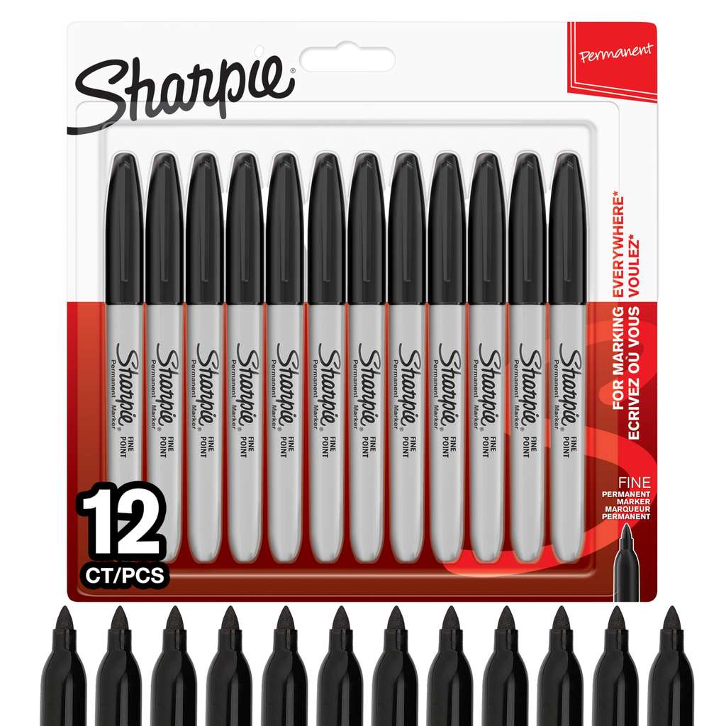 Sharpie Permanent Markers 12-Pack | Black Fine Point | £5.69 at Amazon ...