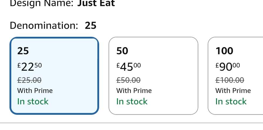 Just Eat Gift Card UK £22.50 – Delivered by Post at 10% off @ £25/£50/£ ...