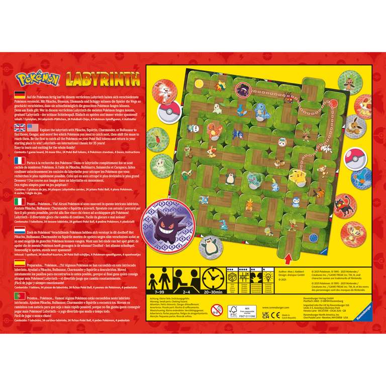 Ravensburger Pokémon Labyrinth Moving Maze Family Board Game | Hotukdeals