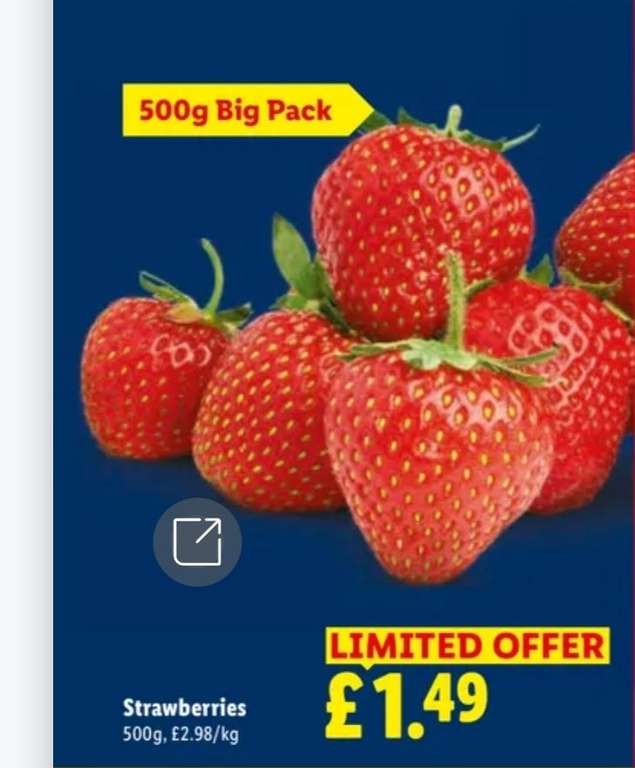 Strawberries 500g at Lidl – £1.49 | hotukdeals